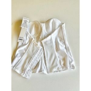 Dominique | Tops | Dominique White Torsolette Satin Corsette | Poshmark